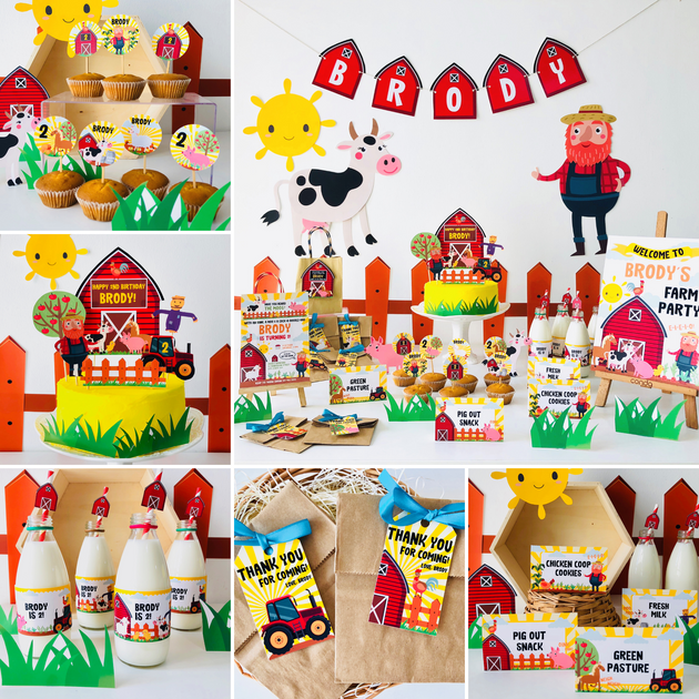 Old MacDonald Farm Party Collection Printables | Pigsy Party – PigsyParty