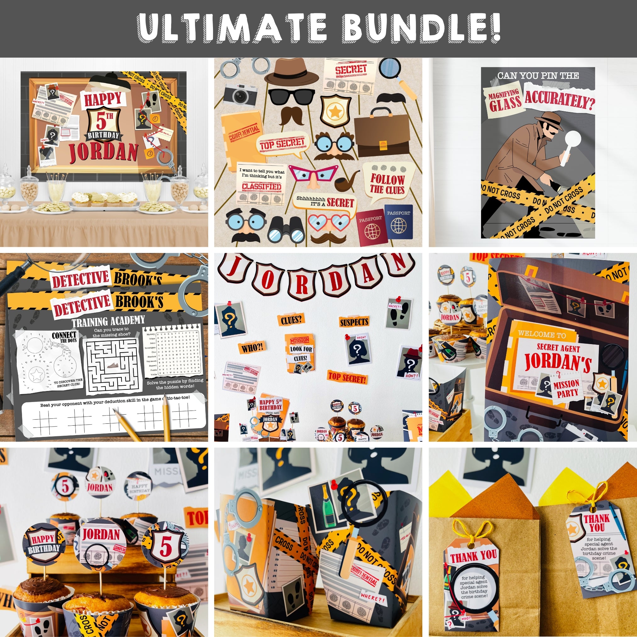 Detective ULTIMATE BUNDLE | Pigsy Party Decoration – PigsyParty