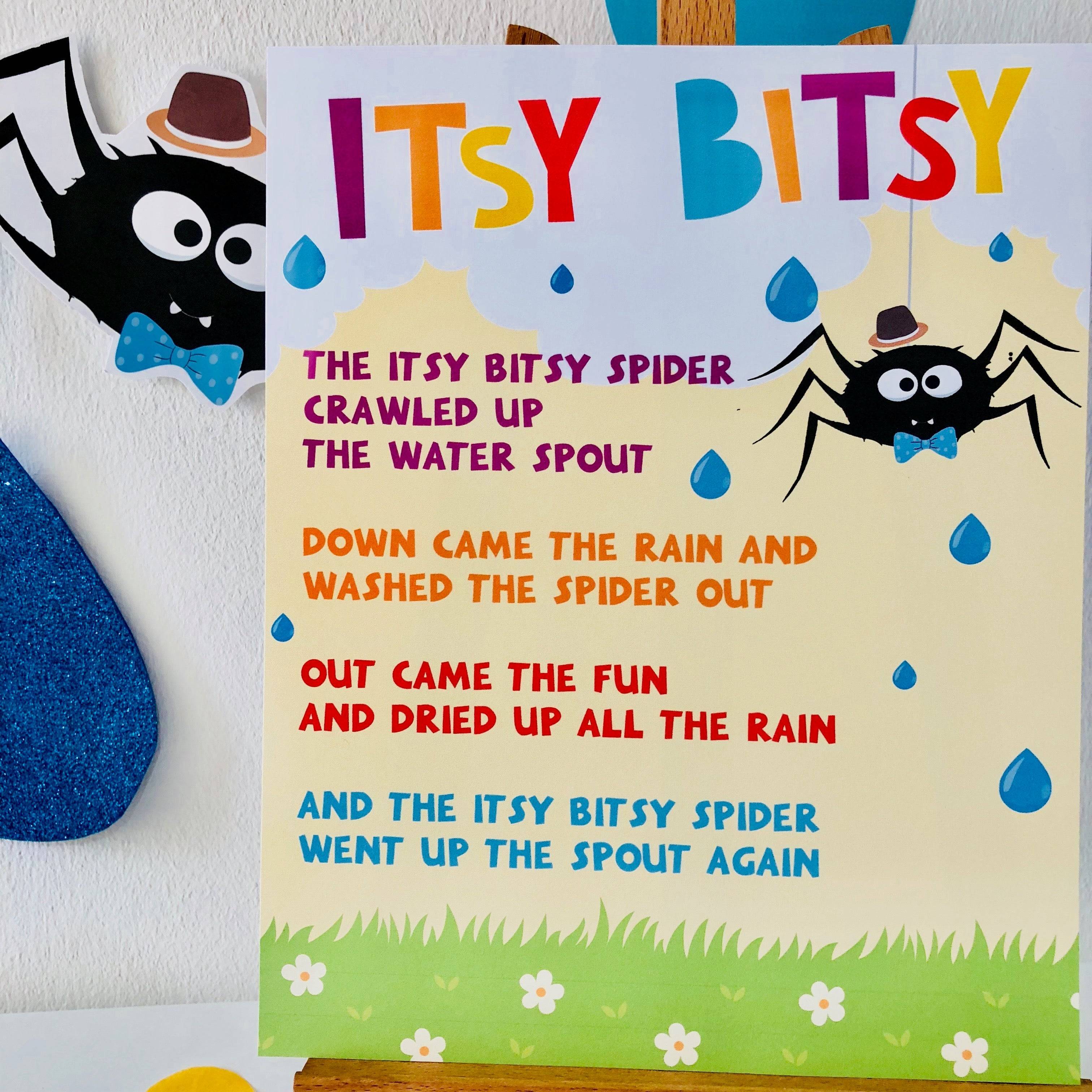 Itsy Bitsy Spider Song Lyrics Printable | Pigsy Party – PigsyParty