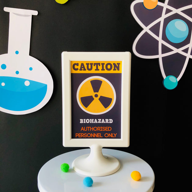 Mad Science Biohazard Sign Printable | Pigsy Party – PigsyParty