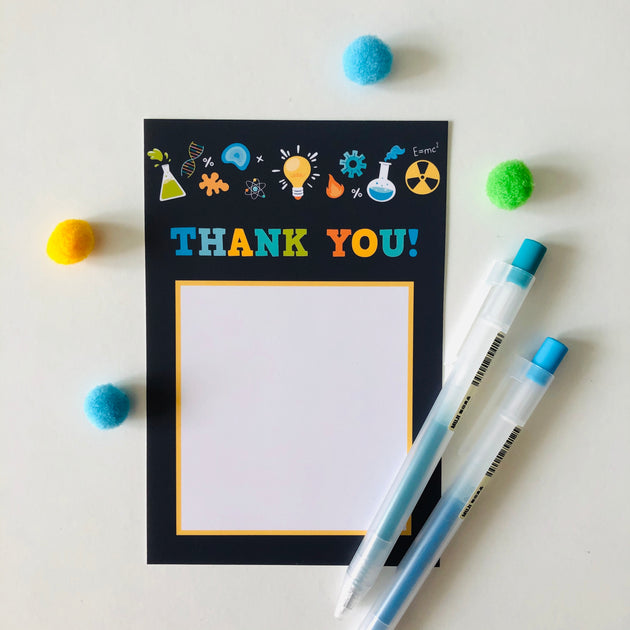 Mad Science Thank You Cards Printable | Pigsy Party – PigsyParty