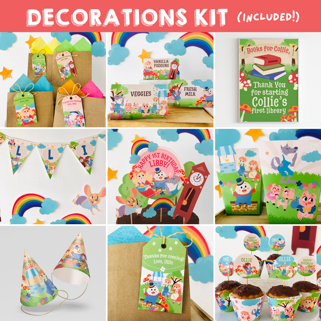 Nursery Rhyme Storybook Birthday Party Ultimate Bundle Printable Kit ...