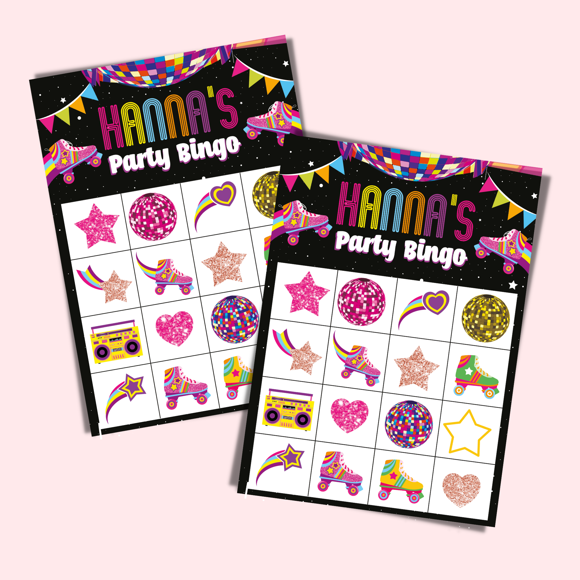 Roller Skating Bingo Game | Pigsy Party Decoration – PigsyParty