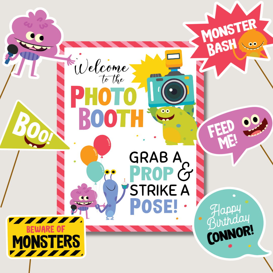 Super Simple Monsters Photo Props Set | Pigsy Party Decoration – PigsyParty