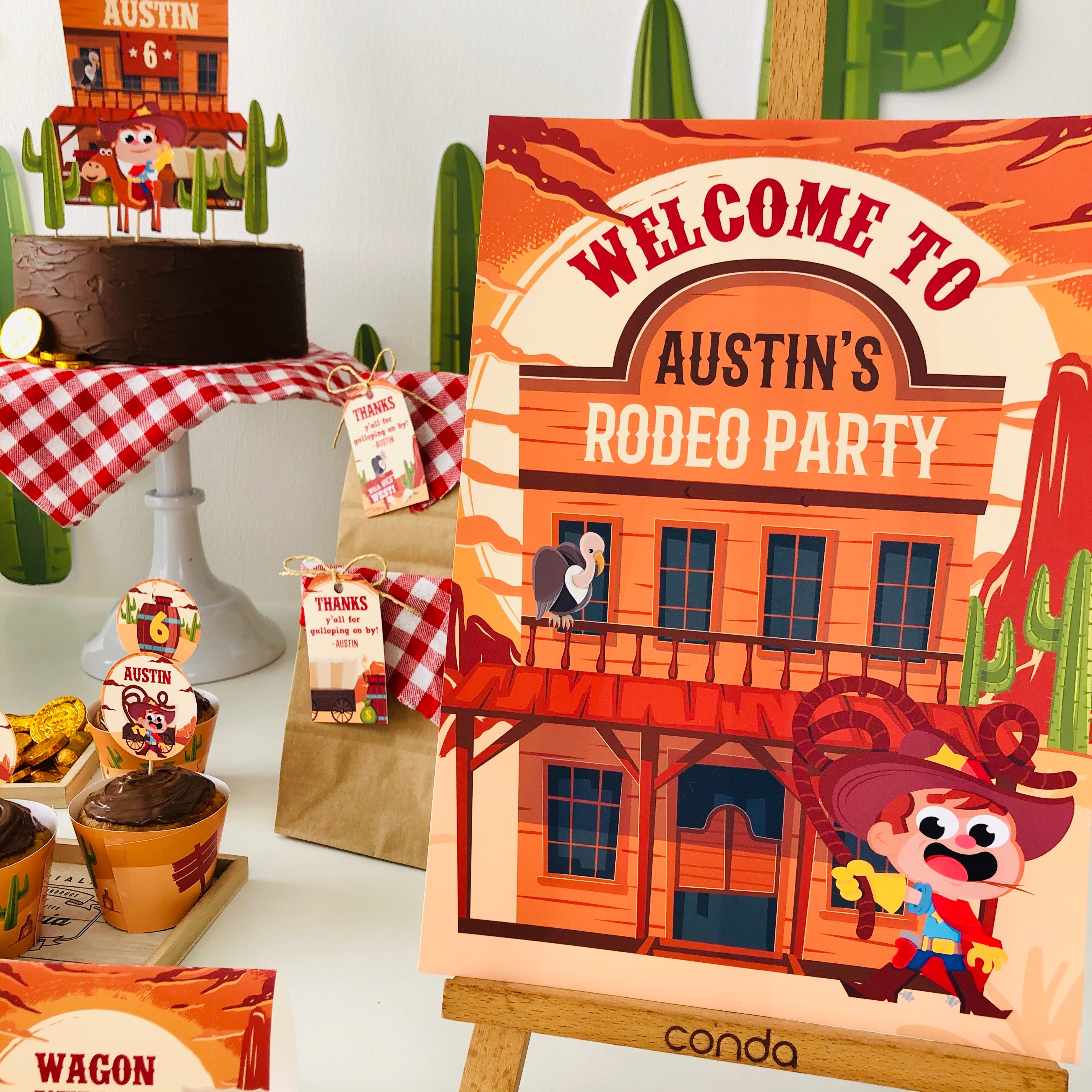 Wild West Cowboy Welcome Sign | Pigsy Party Decoration – PigsyParty