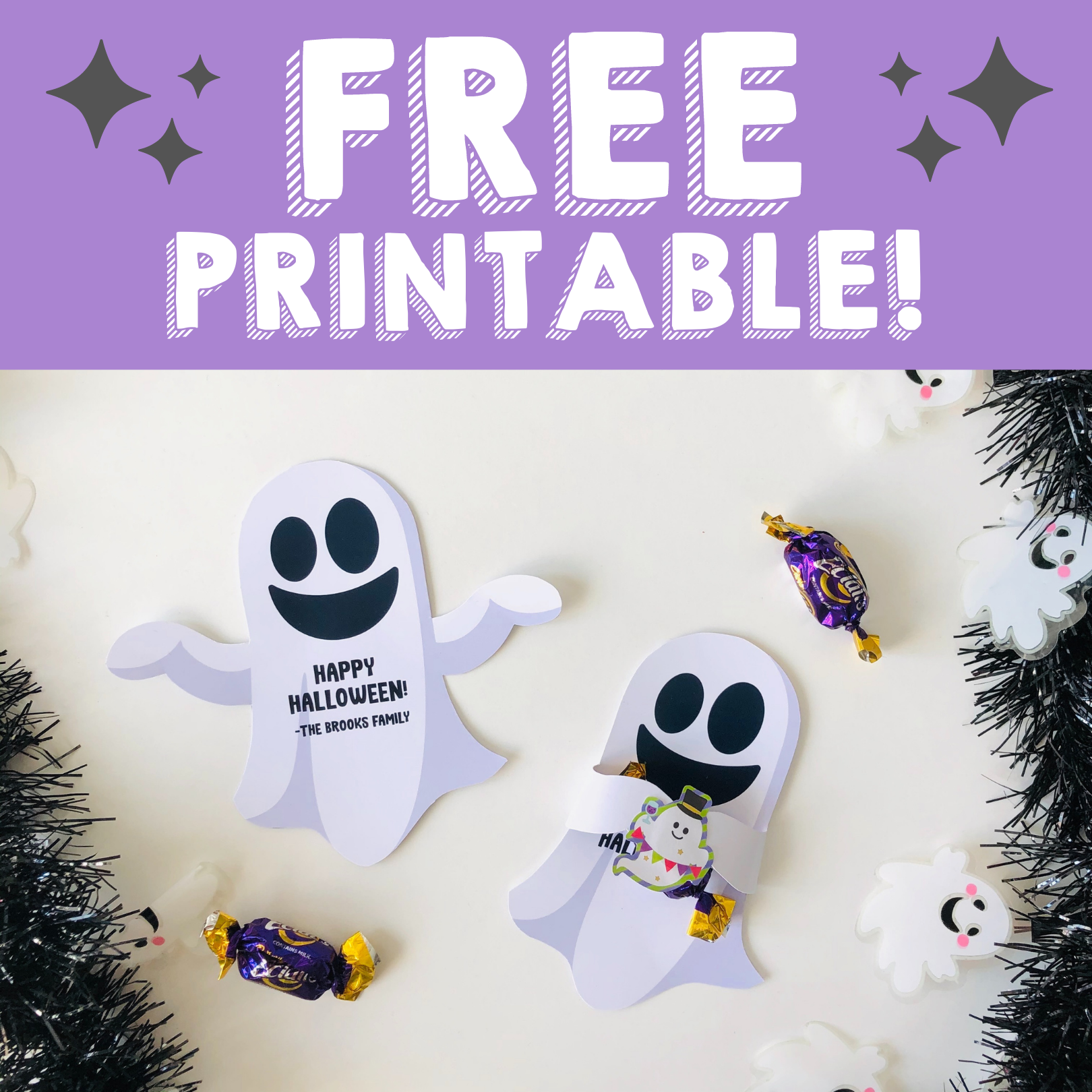 Halloween Free Printables Ghoul Candy Holder | Pigsy Party – PigsyParty