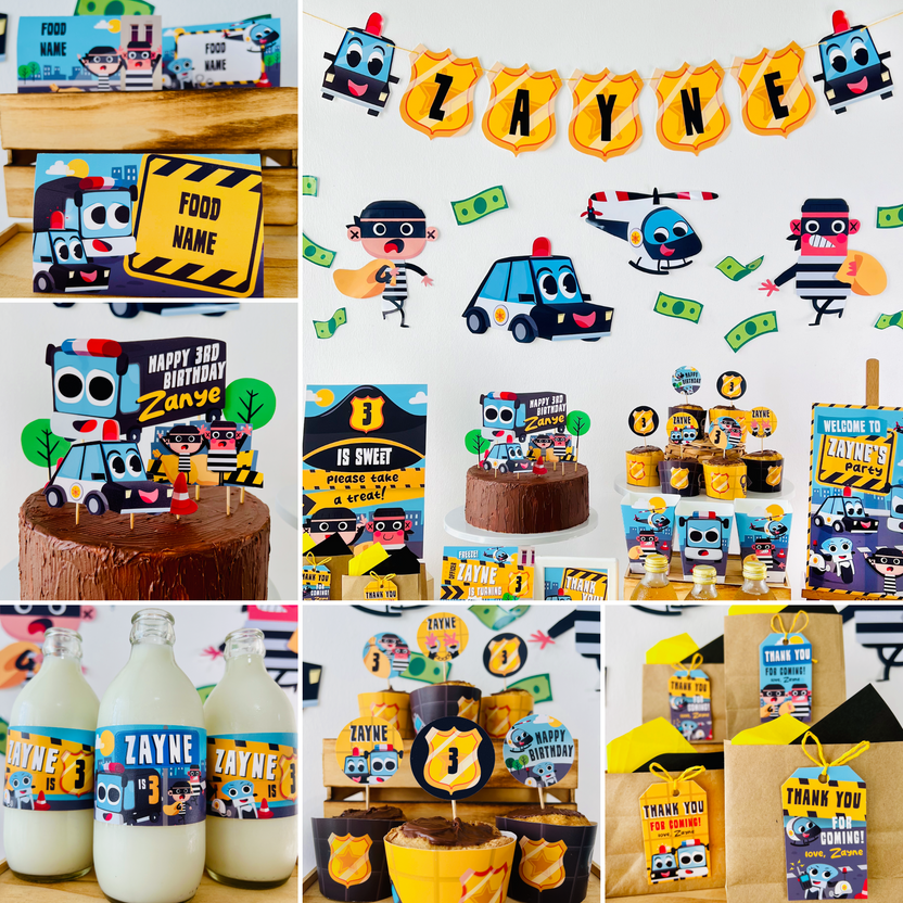 Police Patrol Party | Party Decor, Party Games and Party Favors ...