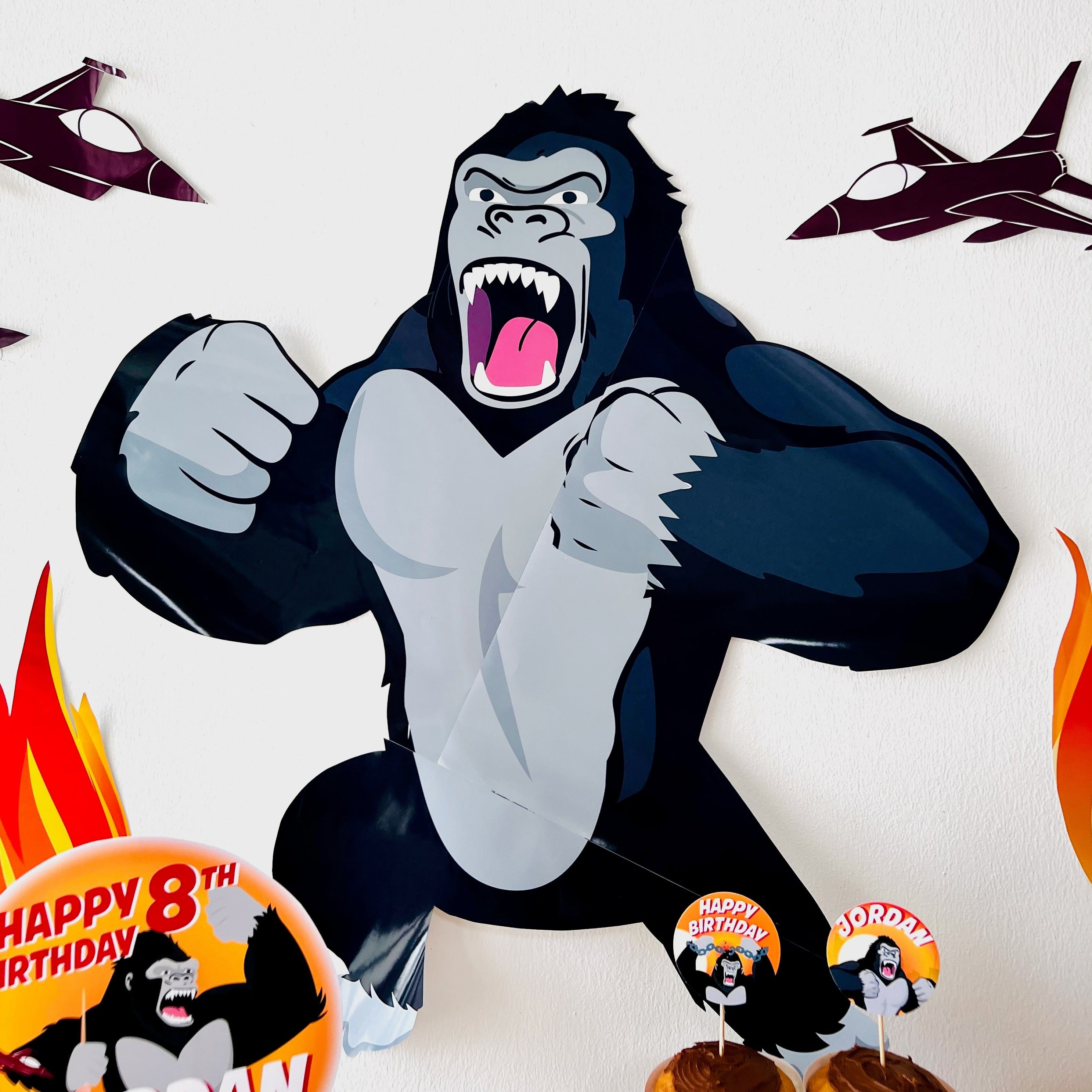 King Kong Cut-Out Wall Decor | Gorilla Party Decoration Printable ...