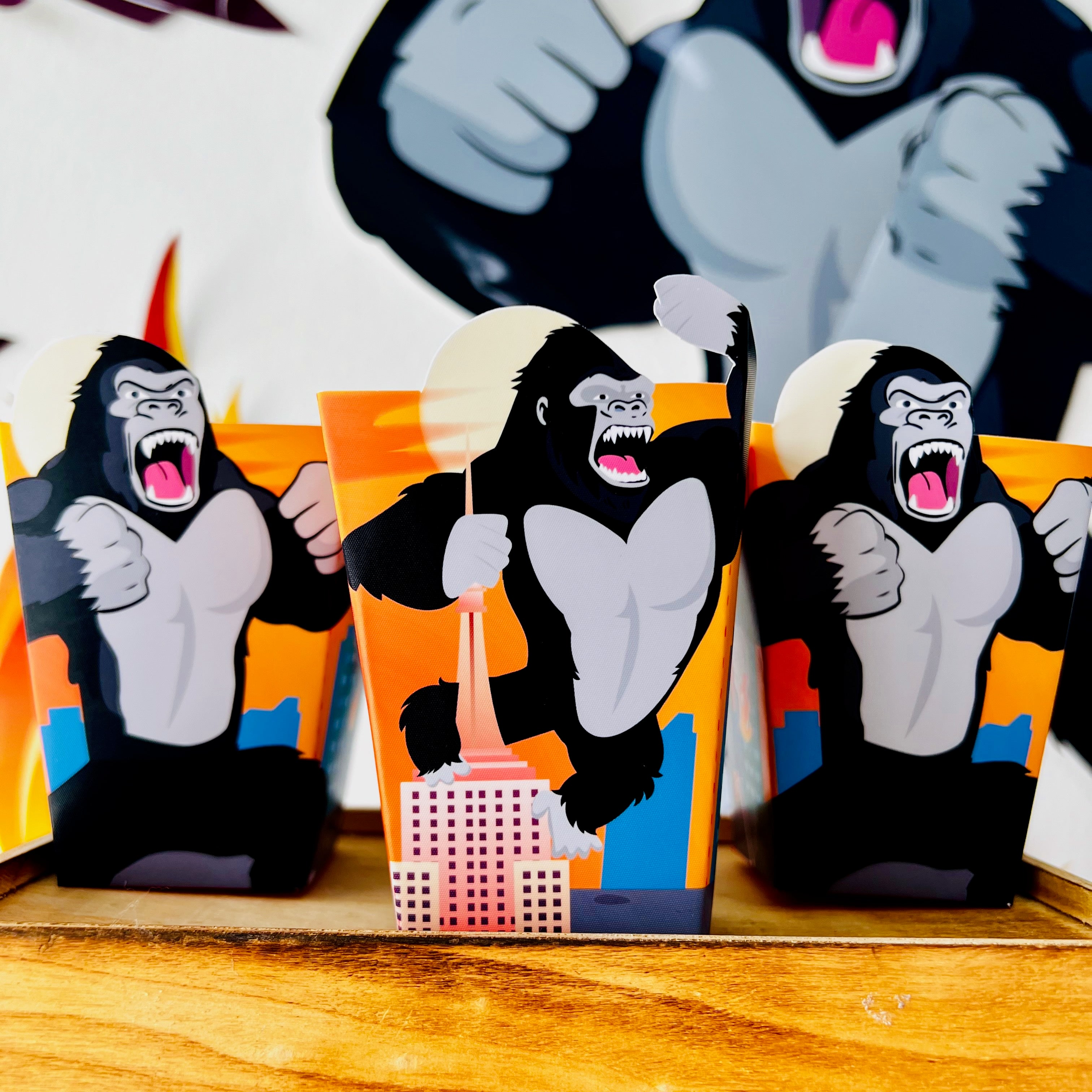 King Kong Party Favor Box Template | Gorilla Party Favor Container ...