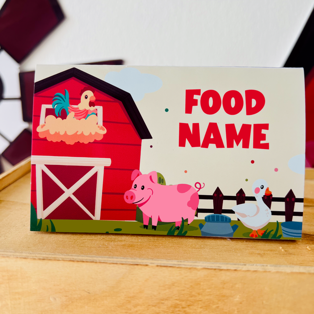 Animal Farm Food Labels Printable | Pigsy Party – PigsyParty