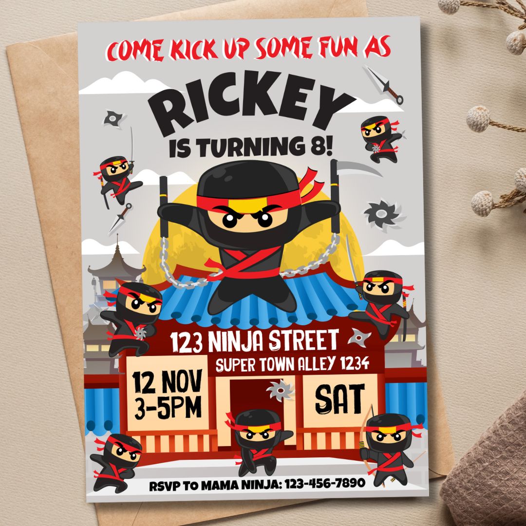 Ninja Invitation Template
