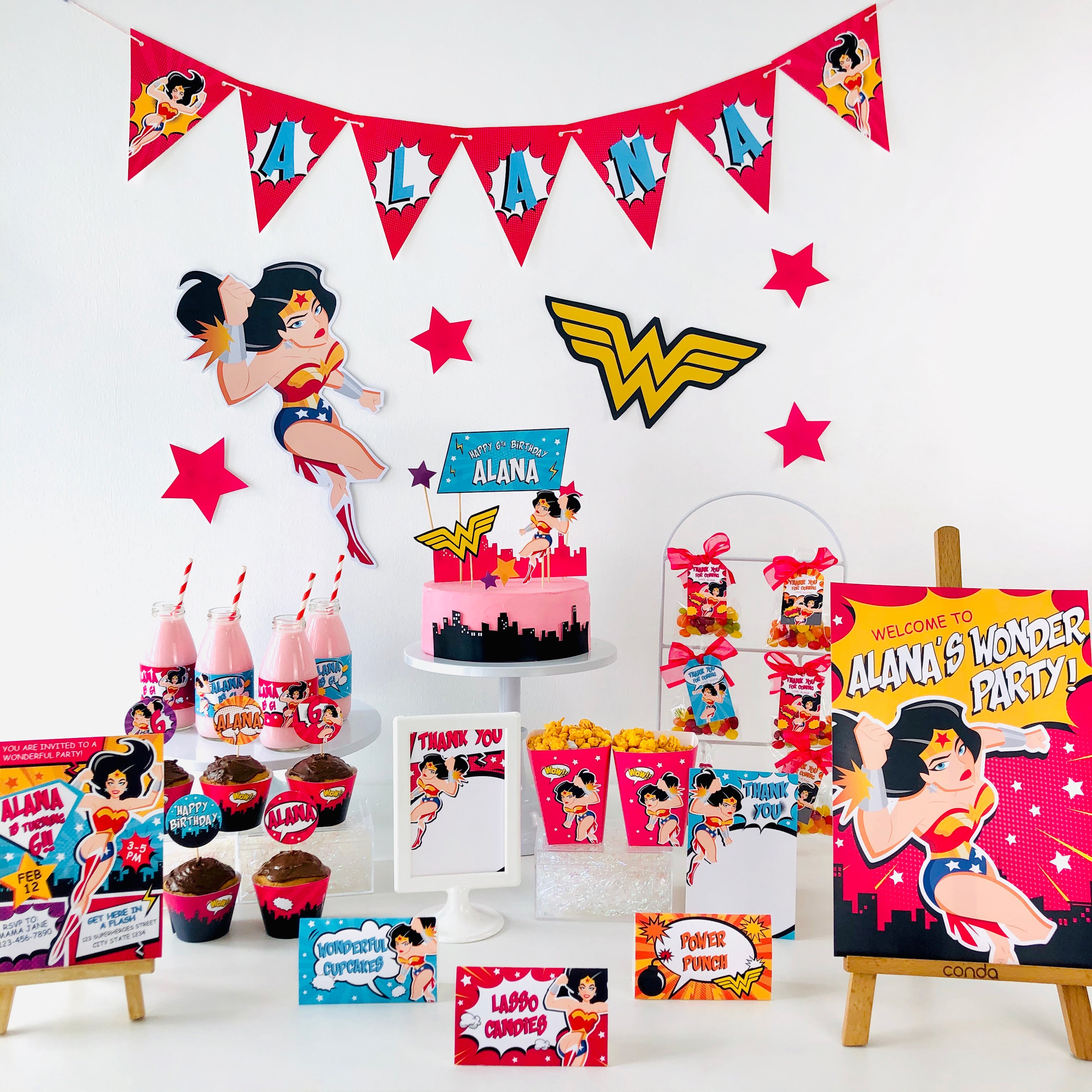 Wonder Woman Birthday Decorations Gold Wonder Woman 18in Balloon