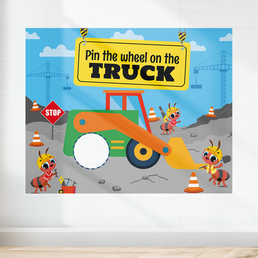Construction Trucks Games & Activities Kit | Pigsy Party Decoration ...