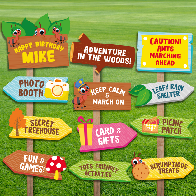 Ants Go Marching Party Directional Signs Printable Pack | Pigsy Party ...