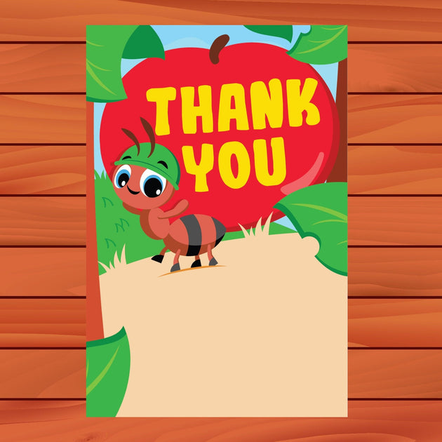 Ants Go Marching Thank You Cards Printable | Pigsy Party – PigsyParty