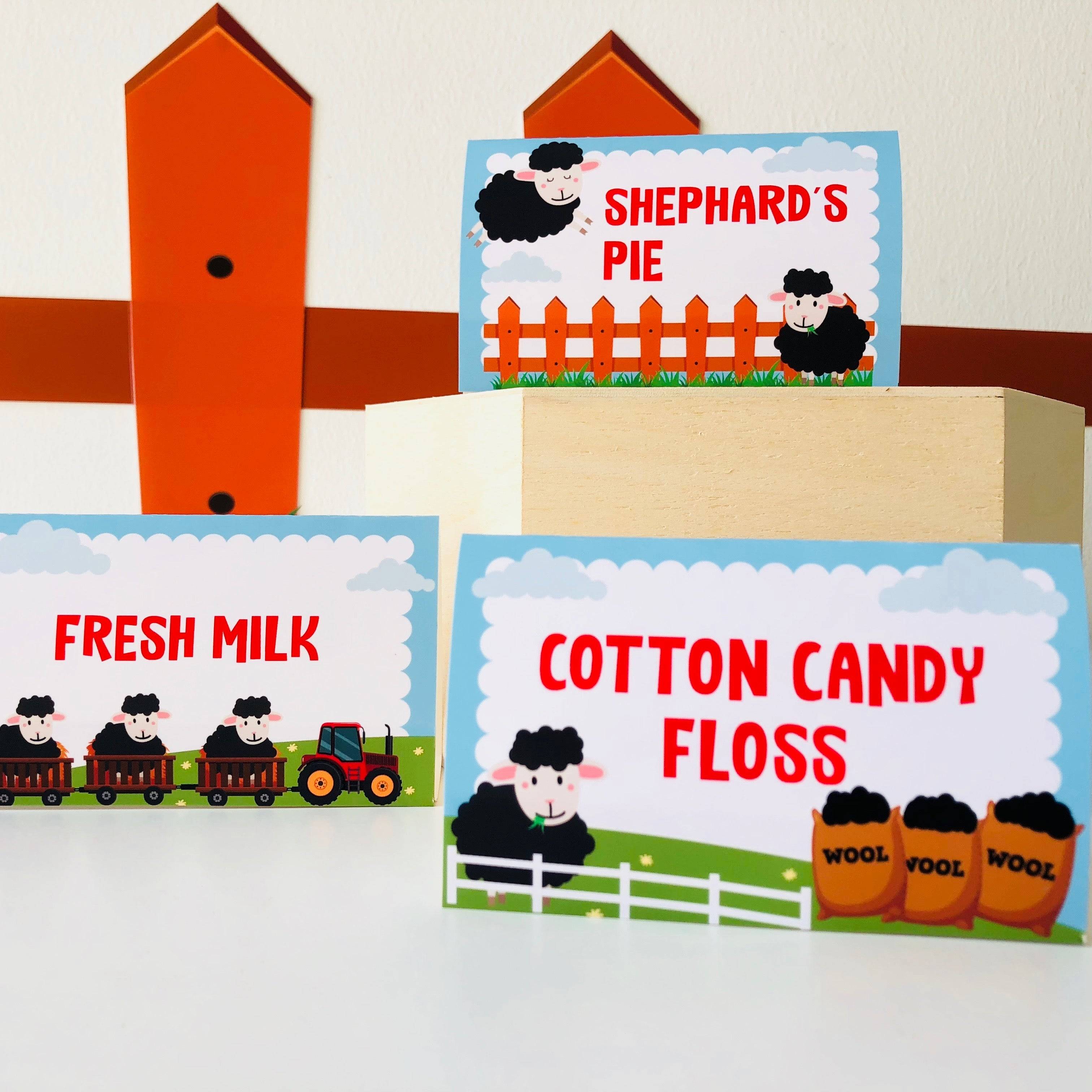 Baa Baa Black Sheep Food Labels Printable | Pigsy Party – PigsyParty