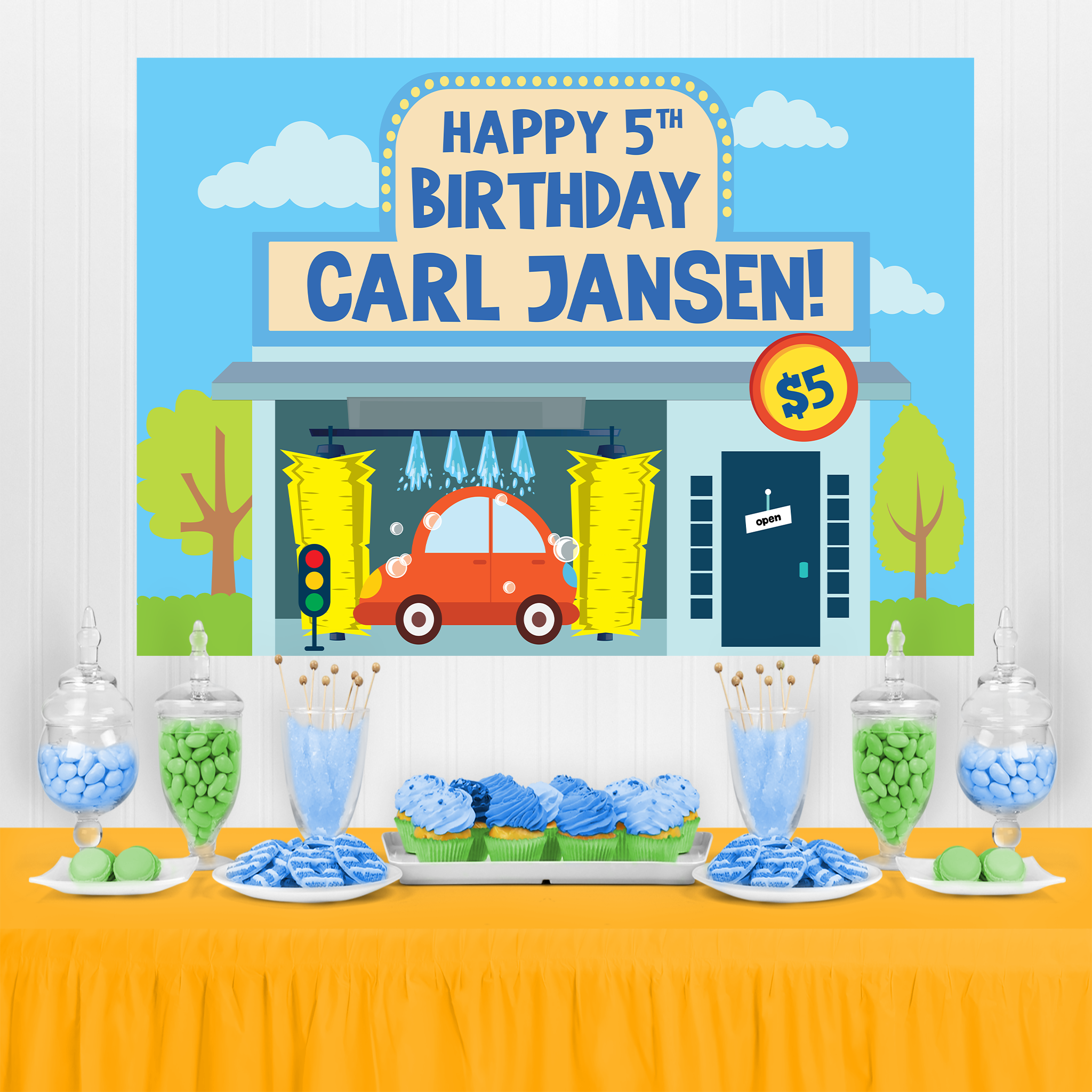 Car Wash Backdrop | Pigsy Party Decoration – PigsyParty