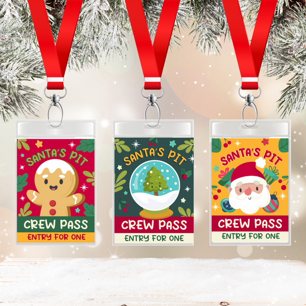 Christmas Santa Pit Crew Pass Printable | Pigsy Party – PigsyParty