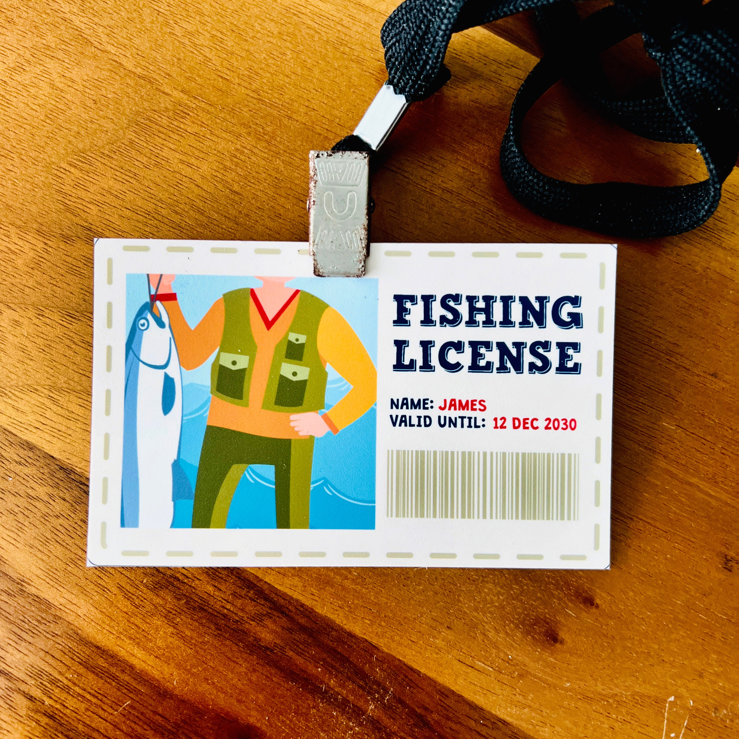 Fishing Party License Printable - Fun Party Access – PigsyParty
