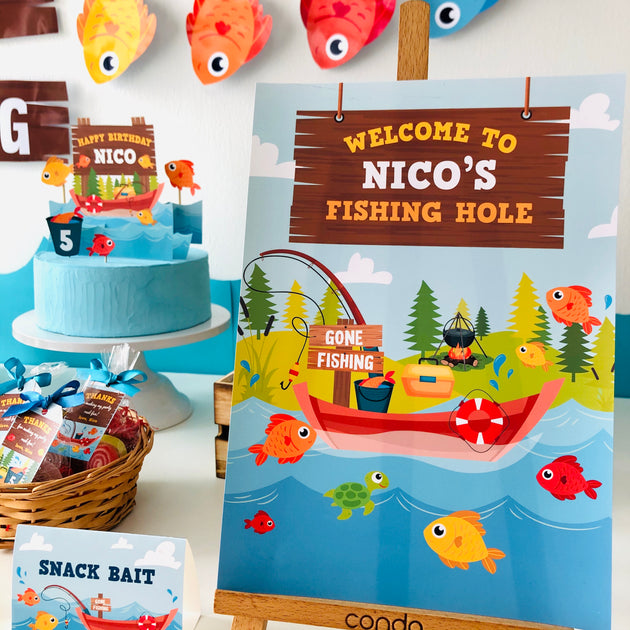Fishing Party Welcome Sign Printable | Pigsy Party – PigsyParty