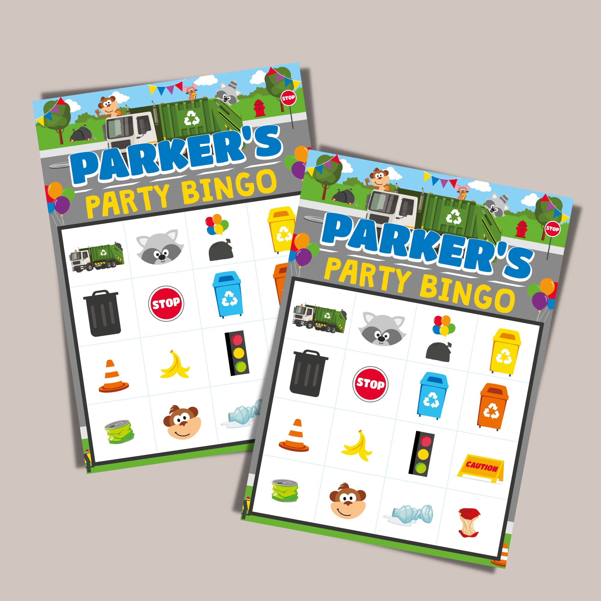 Garbage Truck Bingo Game - Fun for Kids – PigsyParty