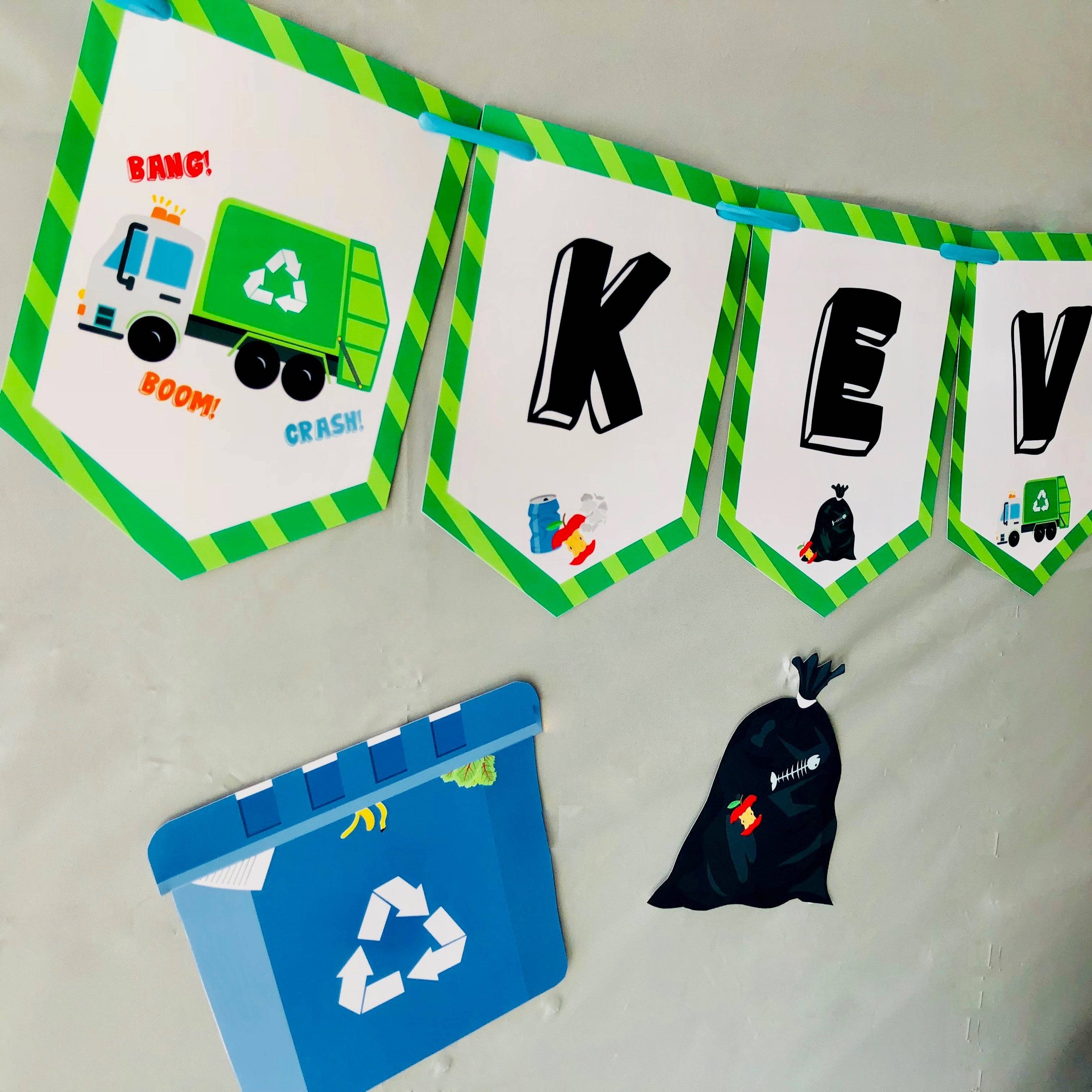 Garbage Truck Banner - Editable and Printable – PigsyParty