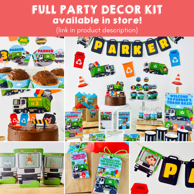 Garbage Truck 'Take the Trash Out' Sign Printable | Pigsy Party ...