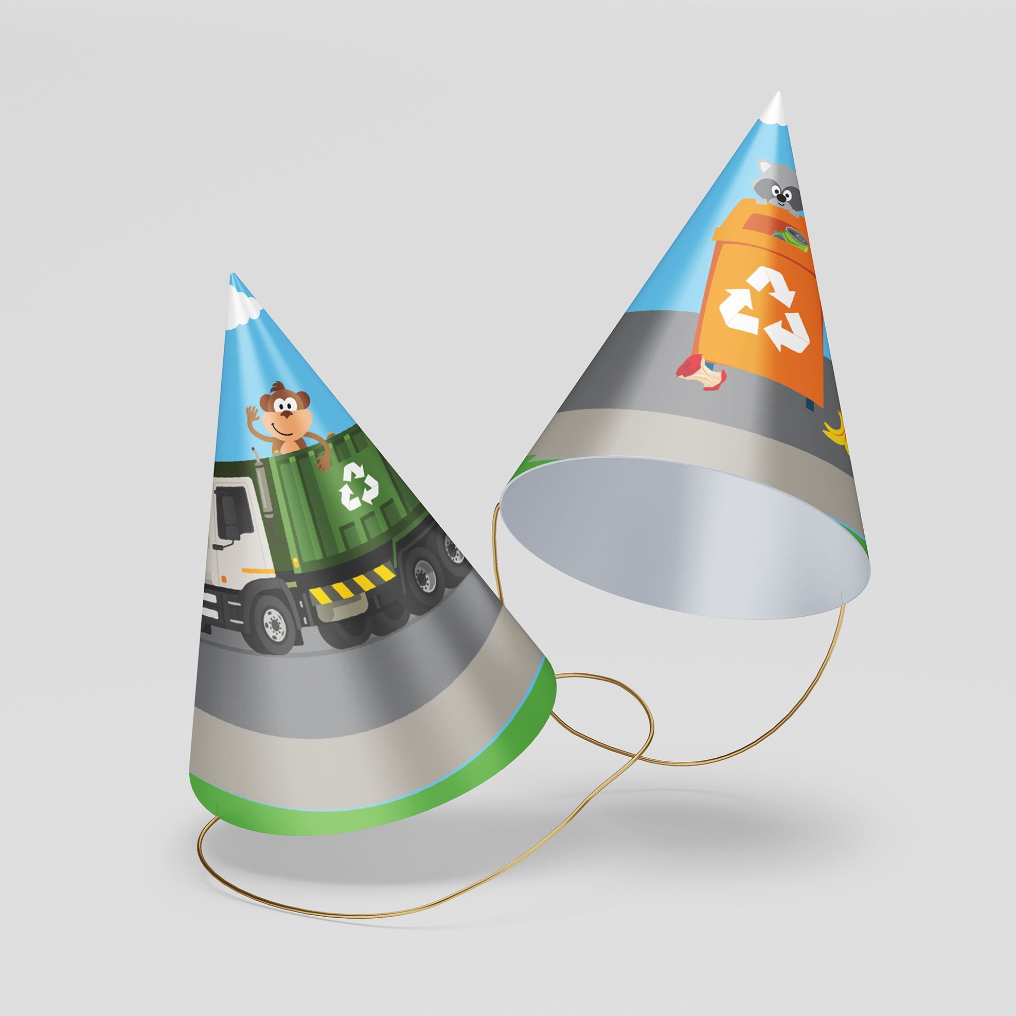 Garbage Truck Party Hats - Fun and Festive – PigsyParty