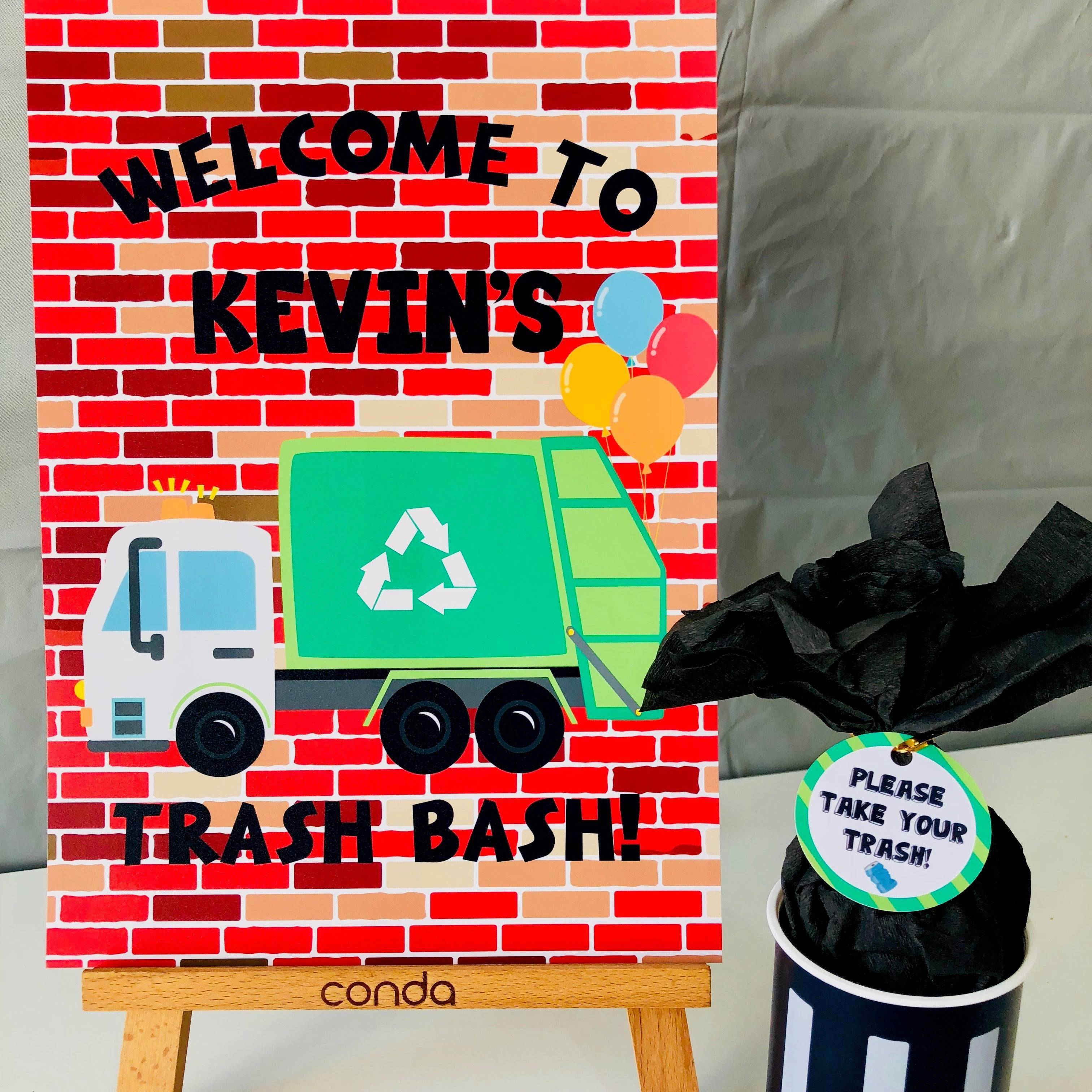 Garbage Truck Party Welcome Sign – PigsyParty