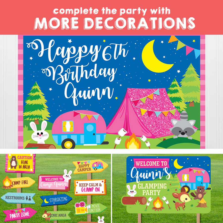 Glamping Banner - Perfect for Outdoor Celebrations – PigsyParty