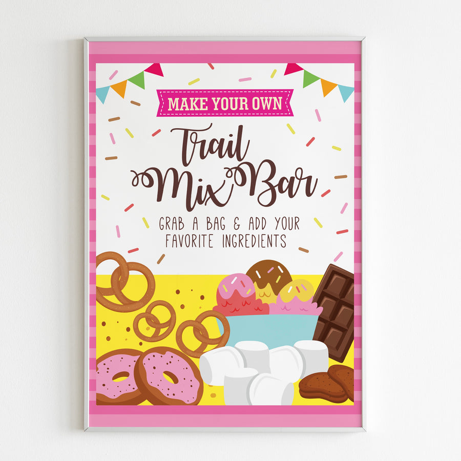 Glamping Trail Mix Bar Sign - Printable Party Decor – PigsyParty
