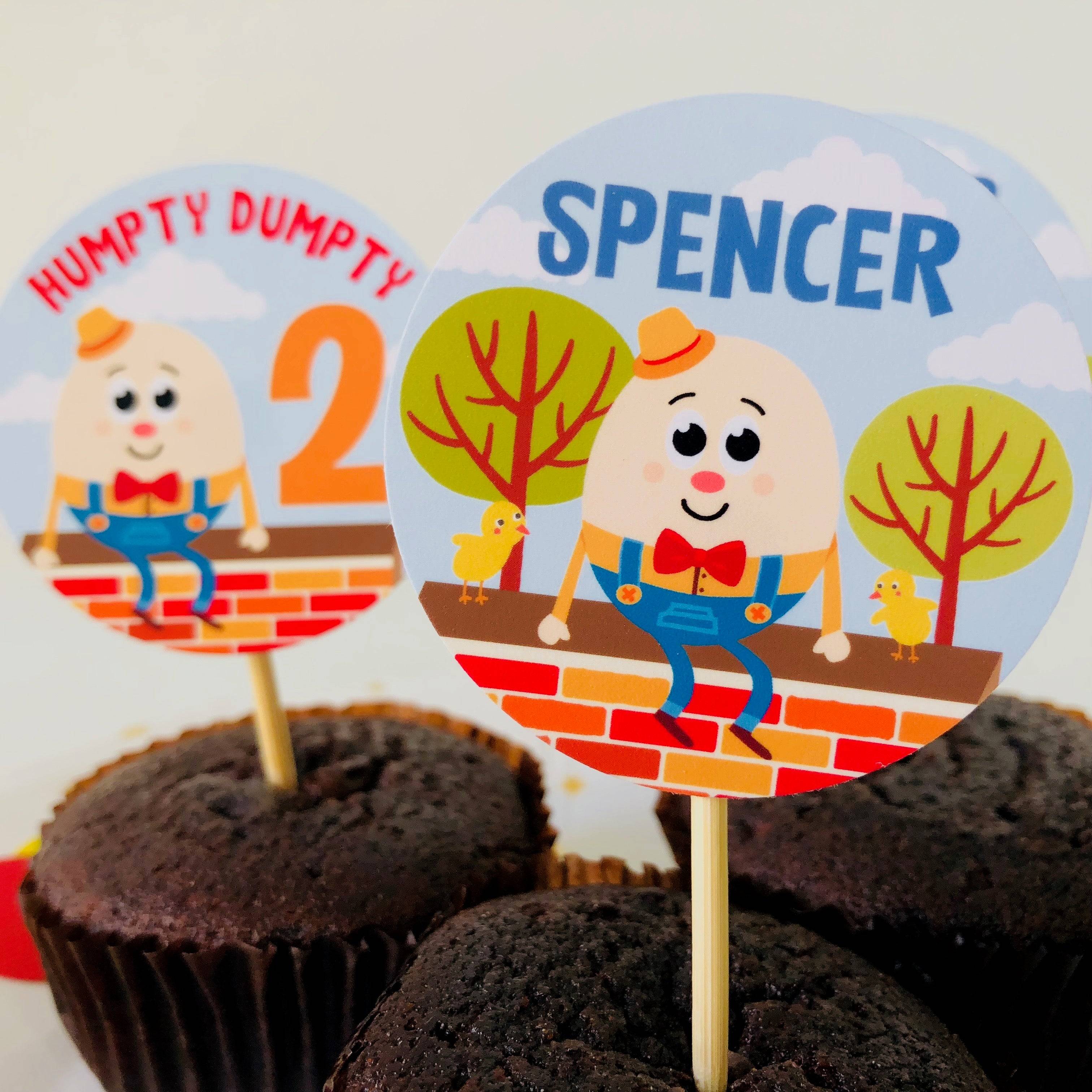 Humpty Dumpty Cupcake Toppers Printable | Pigsy Party – PigsyParty