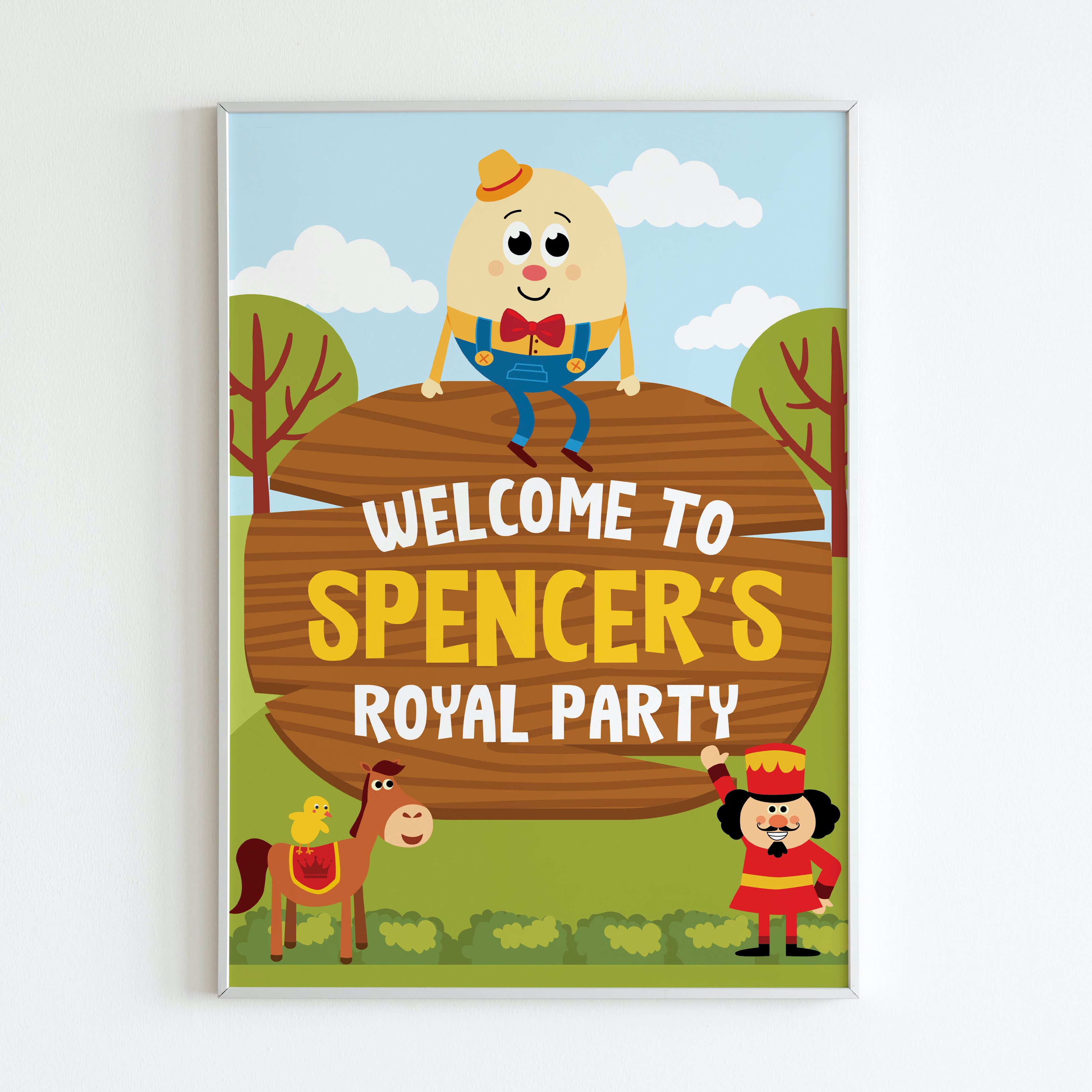 Humpty Dumpty Welcome Sign - Party Decor – PigsyParty