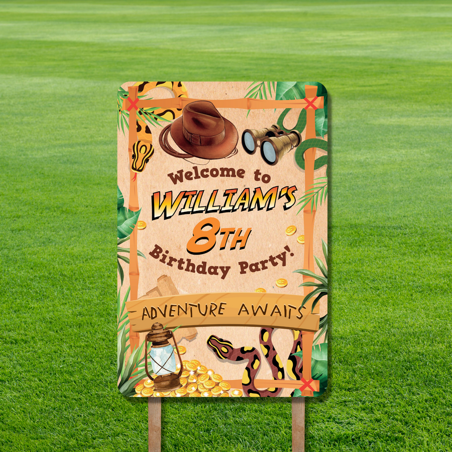 Indiana Jones Yard Sign - Printable and Editable – PigsyParty