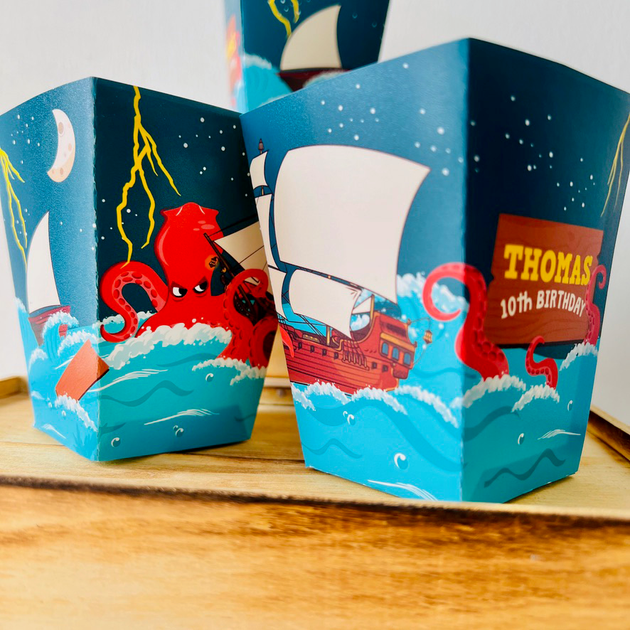 Kraken Party Favor Boxes Printable | Pigsy Party – PigsyParty