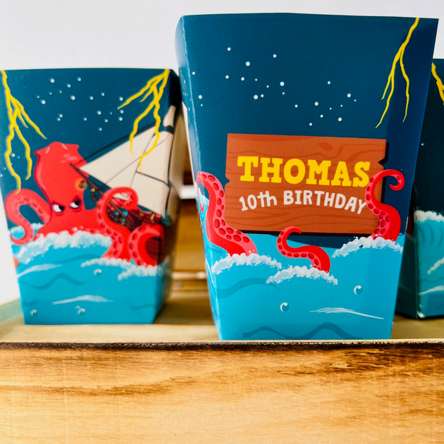 Kraken Party Favor Boxes Printable | Pigsy Party – PigsyParty