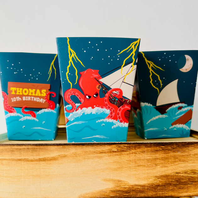 Kraken Party Favor Boxes Printable | Pigsy Party – PigsyParty