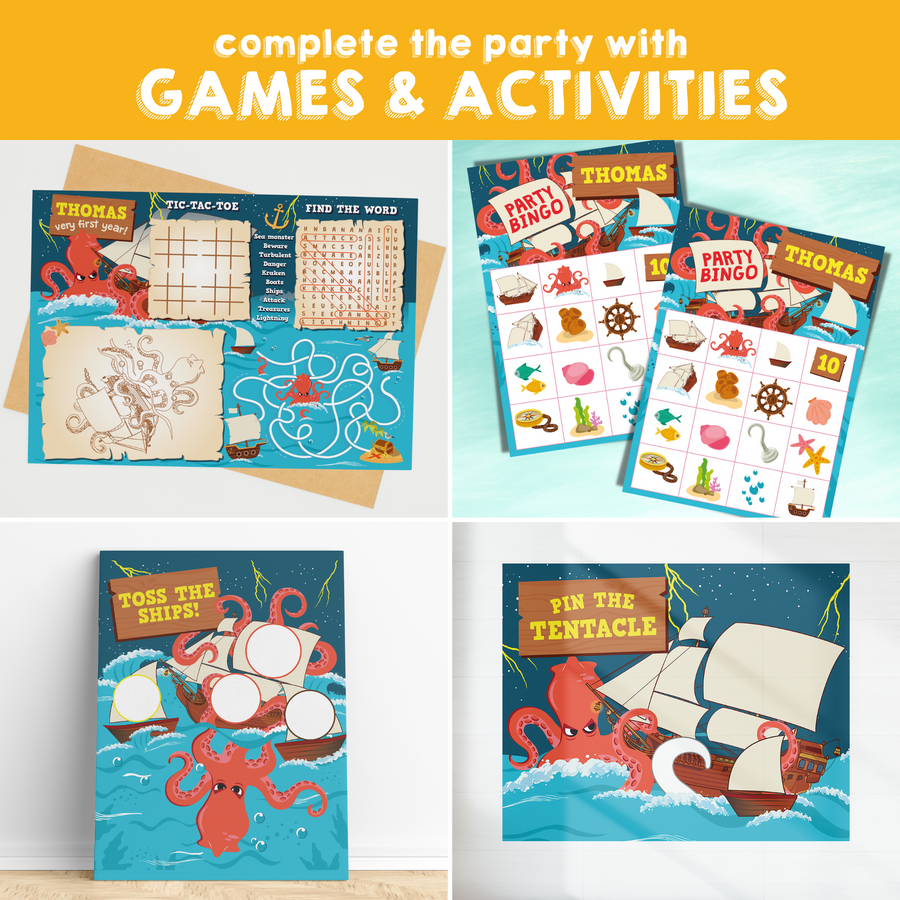 Kraken Photo Booth Kit | Pigsy Party Decoration – PigsyParty
