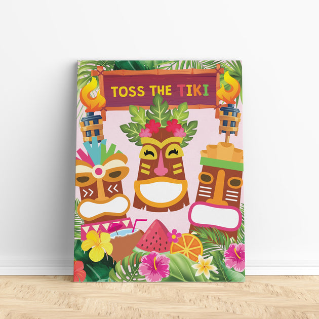 Luau Toss the Tiki Party Game Printable | Pigsy Party – PigsyParty