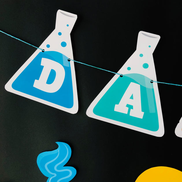 Mad Science Birthday Banner Printable | Pigsy Party – PigsyParty