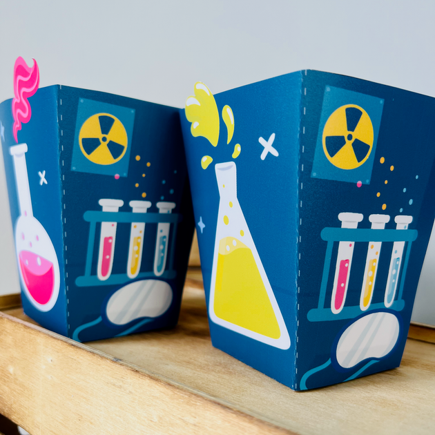 Mad Science Party Favor Boxes Printable | Pigsy Party – PigsyParty