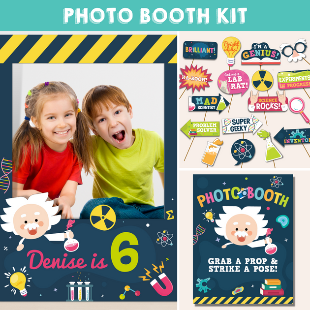 Mad Science Party Photo Booth Printable Kit | Pigsy Party – PigsyParty