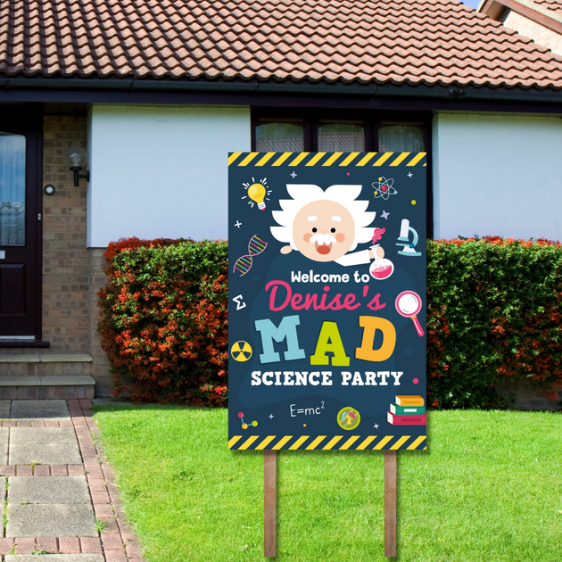 Mad Science Yard Sign Printable | Pigsy Party – PigsyParty