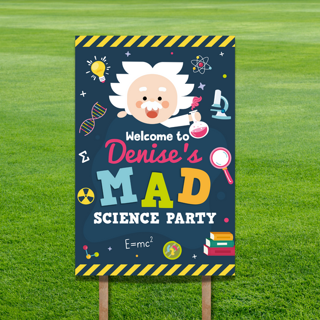 Mad Science Yard Sign Printable | Pigsy Party – PigsyParty