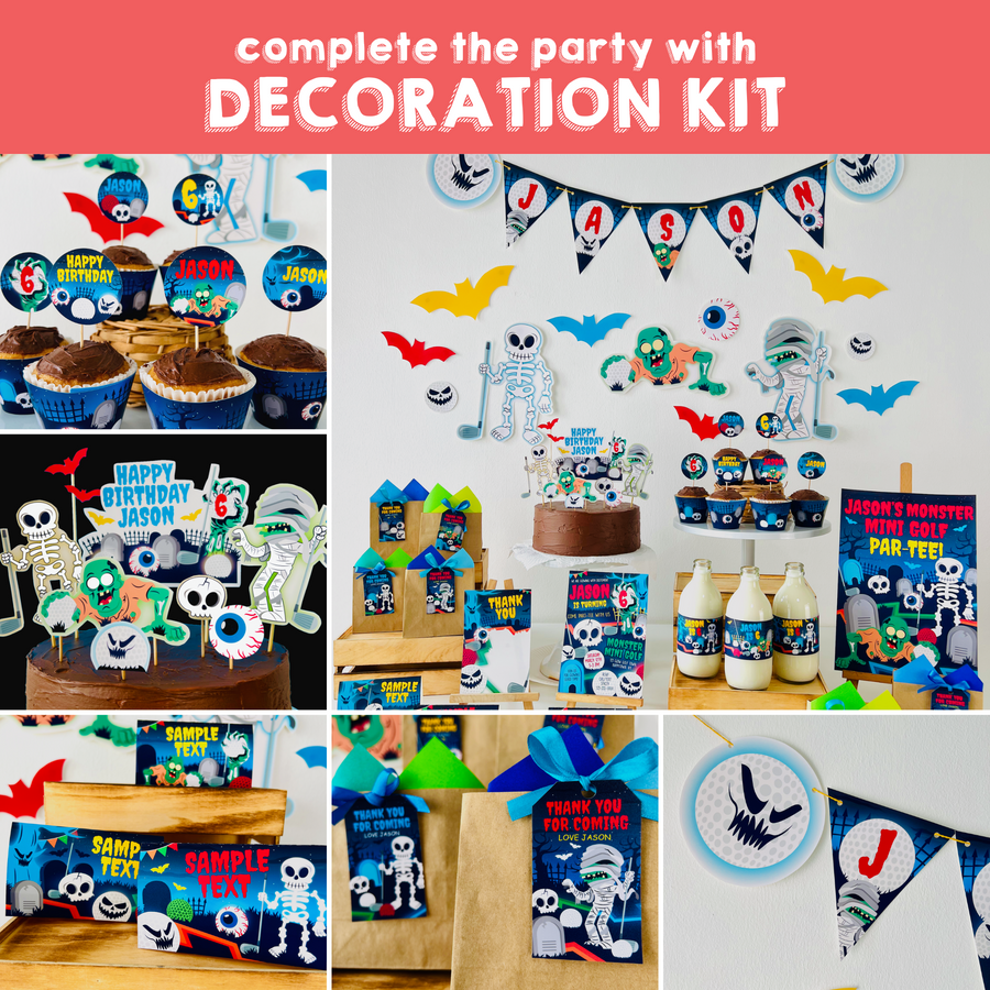 Monster Mini Golf Backdrop - Printable Party Fun – PigsyParty
