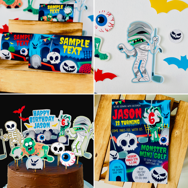 Monster Mini Golf Party Decorations Printable Kit | Pigsy Party ...