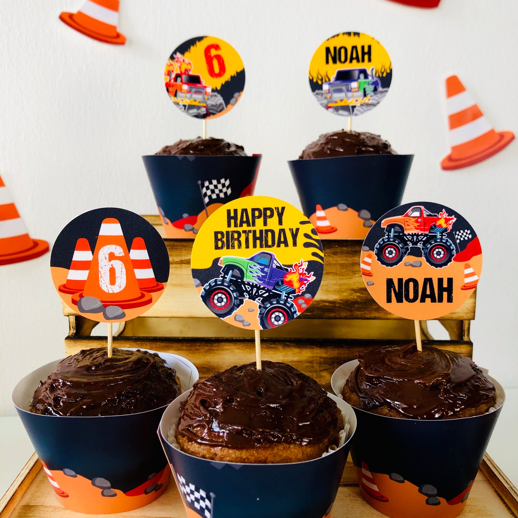 Monster Truck Cupcake Toppers – PigsyParty