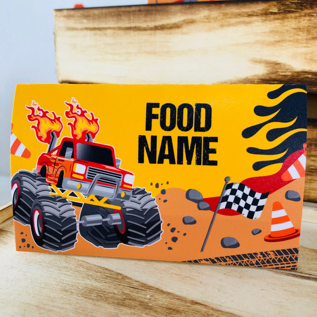 Monster Truck Food Labels Printable | Pigsy Party – PigsyParty