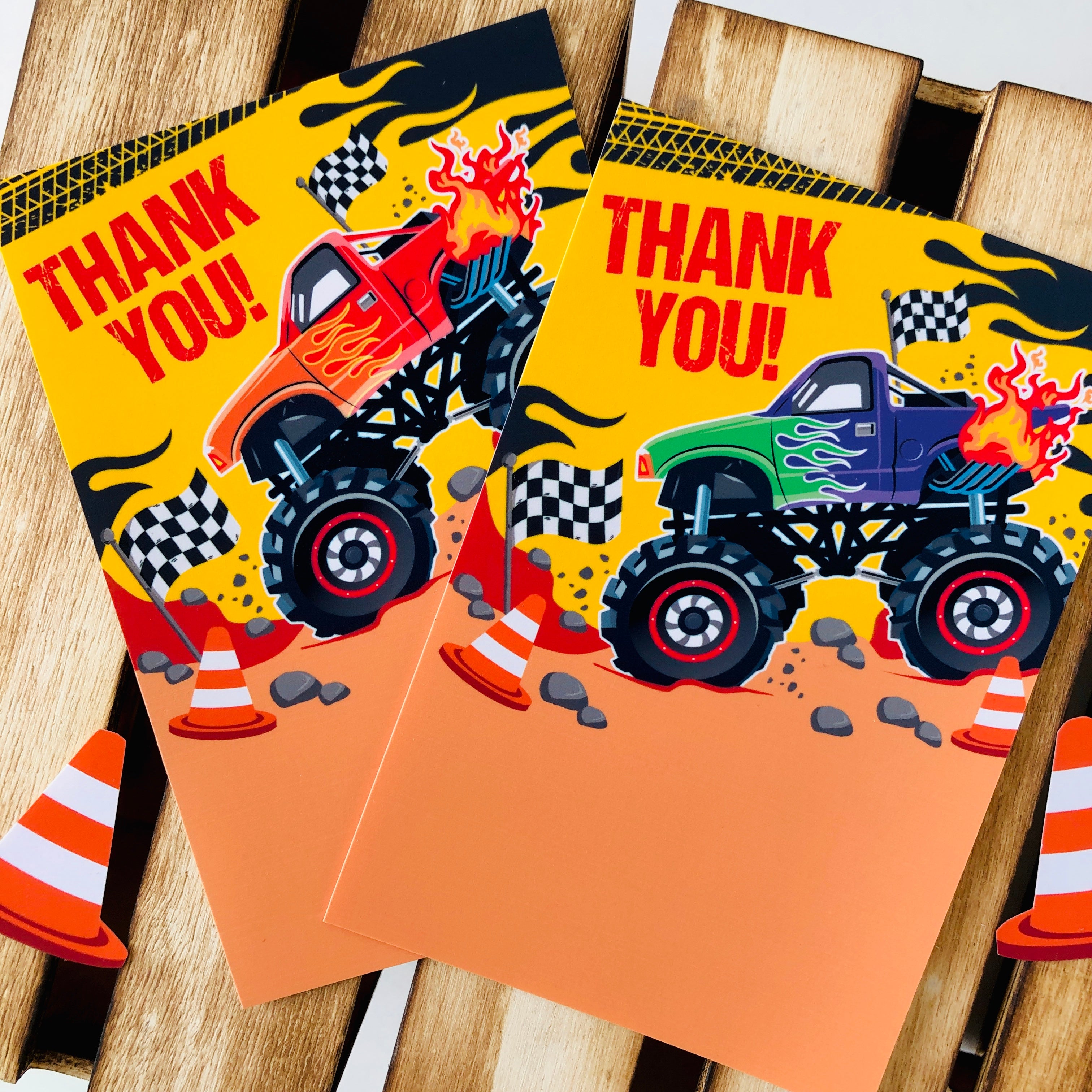 Monster Truck Thank You Card – PigsyParty