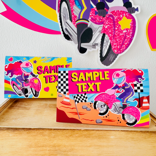 Dirt Bike Girl Party Food Labels Printable | Pigsy Party – PigsyParty